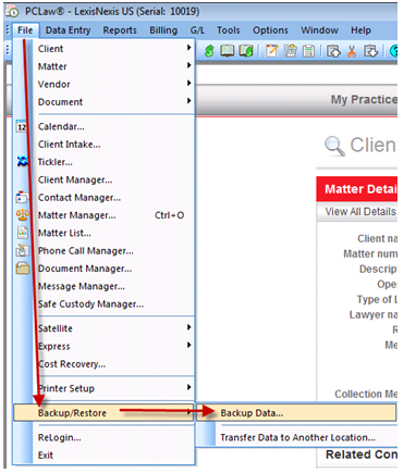 PCLaw Backup and Restore for PCLaw 15 and PCLaw 16