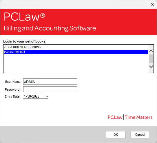 Login | (Global) PCLaw Answer Center