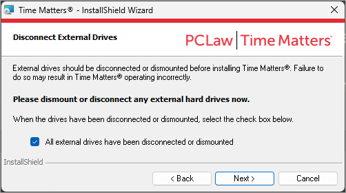 Install the Time Matters 2023 server