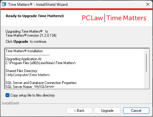 Install the Time Matters 2023 server