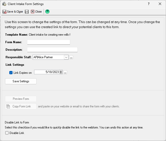 Time Matters Client Intake Quick Start Guide