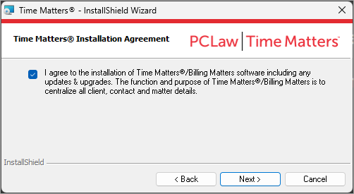 Install the Time Matters 2023 server