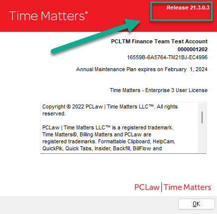 Find your version of Time Matters or Billing Matters