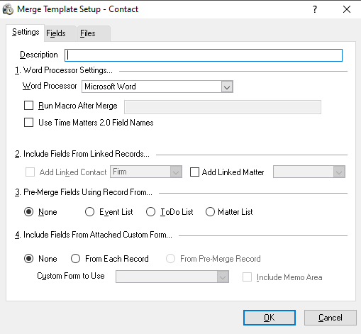 Setup Merge Templates in Time Matters